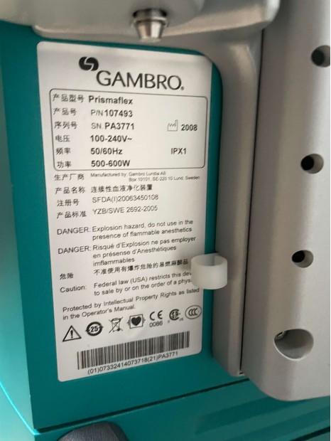 Gambro Prismaflex Dialysis Generator - AlternUp Medical