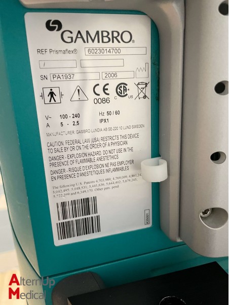 Gambro Prismaflex Dialysis Generator - AlternUp Medical