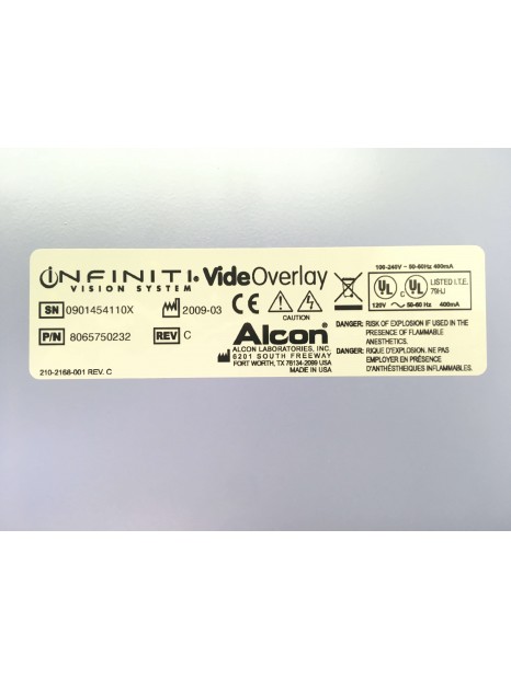 Alcon Infiniti 8065750232 Overlay Video System - Alternup Medical