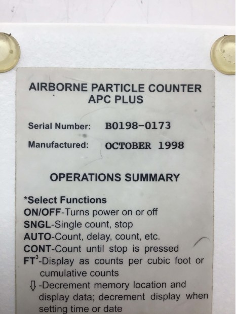 BioTest APC Plus Airbone Particle Counter - Alternup Medical