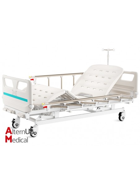 Manual Height-Adjustable Hospital Bed on castors - Alternup Medical
