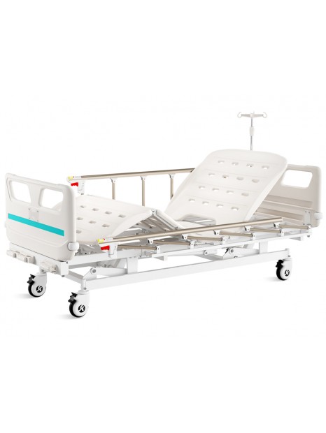 Manual Height-Adjustable Hospital Bed on castors - Alternup Medical