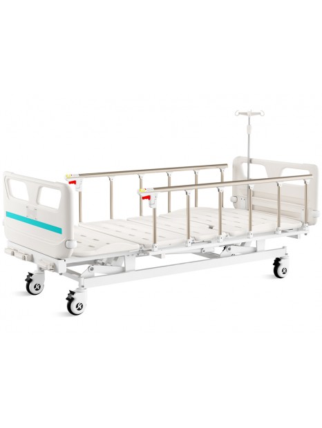 Manual Height-Adjustable Hospital Bed on castors - Alternup Medical
