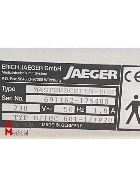 Cabine de Pléthysmographie Jaeger MasterScope Body - Alternup Medical