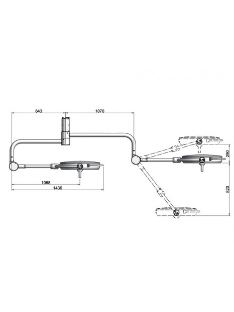 RIMSA Pentaled 63N + 63N Ceiling Surgical Light