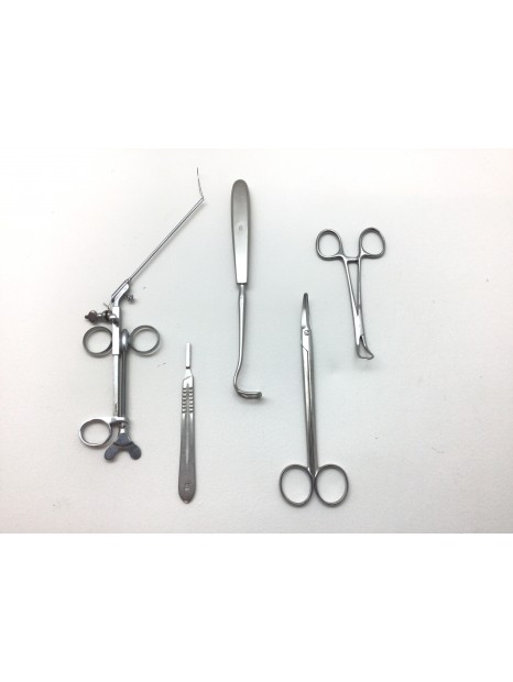 Set d'Instruments Chirurgicaux ORL Pouret / D.Simal / Heljestrand