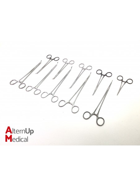 Set of 10 Aesculap Faure Peritoneum Forceps - Alternup Medical