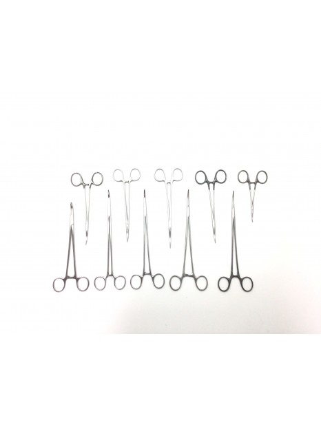 Set of 10 Aesculap Faure Peritoneum Forceps - Alternup Medical